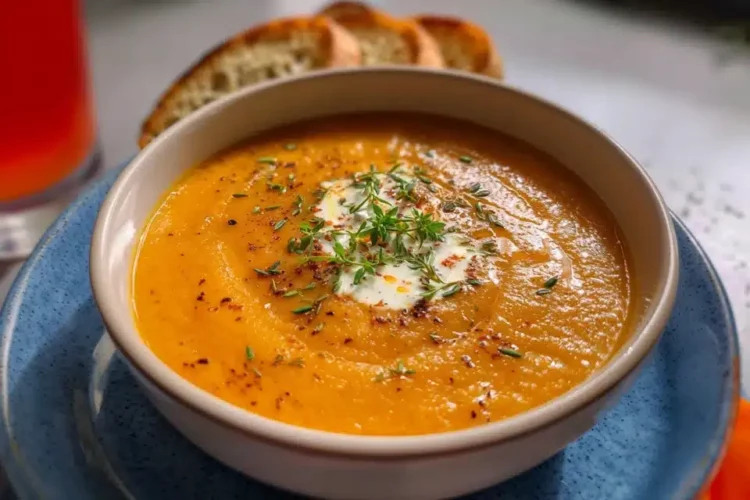 Smooth and Creamy Roasted Vegetable Soup